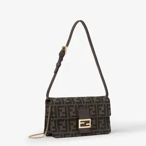 Fendi Tube Wallet On Chain Ff Zucca Jacquard And Leather